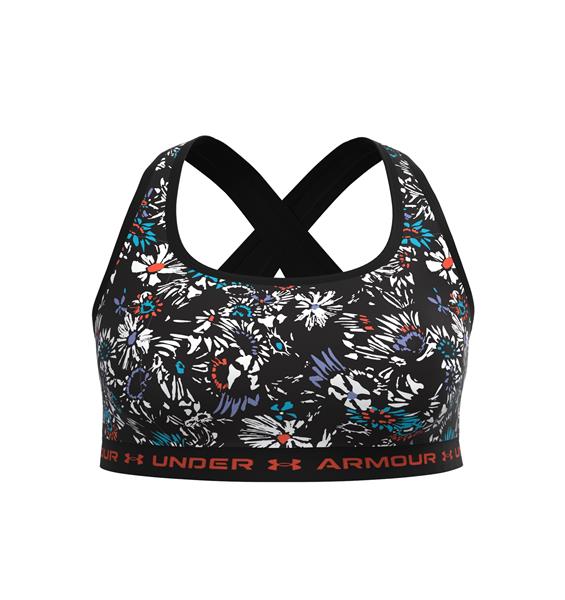 Under Armour Women's Armour Mid Crossback Print Sports Bra 1362899 ...