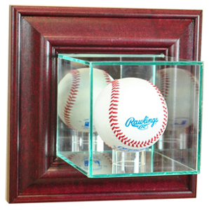 Perfect Cases Wall Mounted Baseball Display Case - Baseball Equipment ...