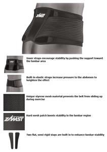 Zamst ZW-5 Moderate Support Lumbar Belt Support - Soccer Equipment and Gear