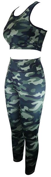 NV Apparel Womens Exercise Yoga Legging & Bra Camo KIT - Soccer ...