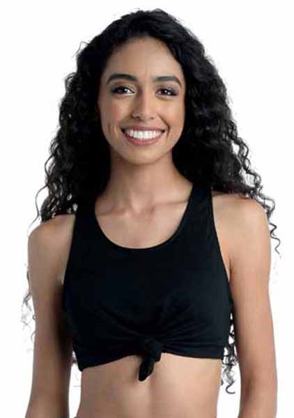 Danshuz Womens Girls Ribbed Cropped Tie Front Tank Top - Cheerleading ...