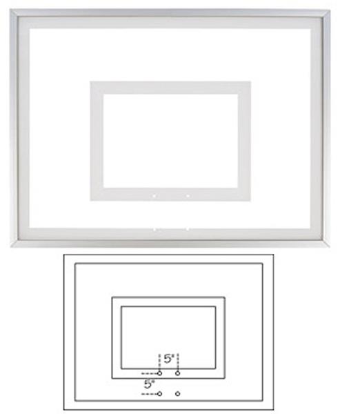 36"x 54" Framed Acrylic Basketball Backboard FT215 - Basketball ...
