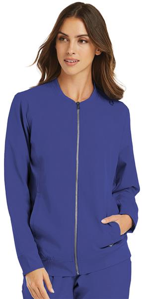 Maevn Womens Momentum Front Zip Warm-up Zip Scrub Jacket 5061 ...