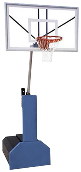 Thunder Pro Portable Basketball System with 36x60 glass backboard ...
