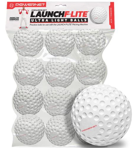Powernet Launch F-Lite Ultra Light Dimpled Practice Balls For Pitching ...