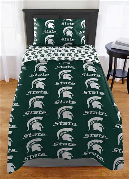 Northwest NCAA Michigan State Spartans Rotary Twin Bed In a Bag Set ...
