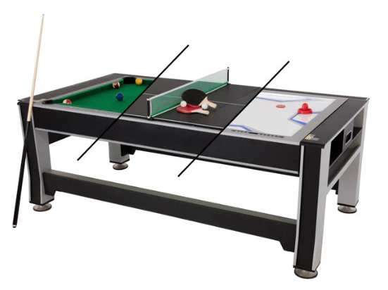 Triumph 84" 3-in-1 Rotating Swivel Multigame Table 45-6066 - Playground ...