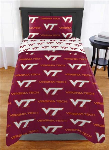 Northwest NCAA Virginia Tech Hokies Rotary Twin Bed In a Bag Set - Fan Gear