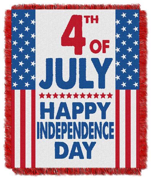 Northwest Happy Independence Day Woven Jacquard Throw - Soccer ...