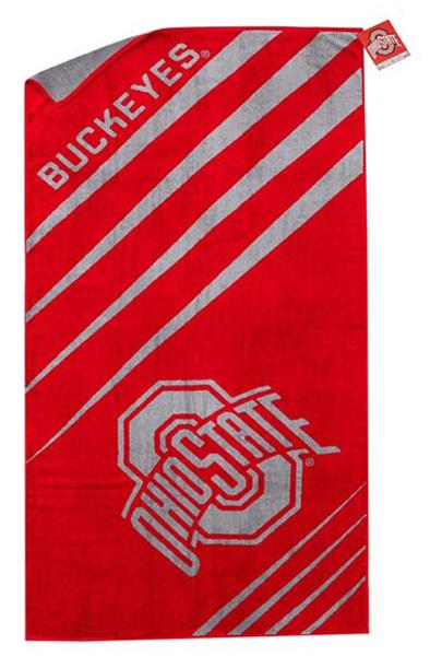 Northwest NCAA Ohio State Buckeyes "Upward" Jacquard Beach Towel - Fan Gear