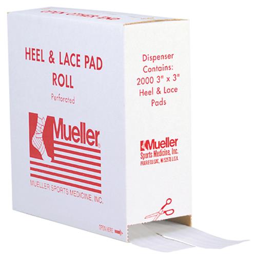Mueller Heel & Lace Pad Dispenser 3" X 3" (2000 Perforated Pads Per Box ...
