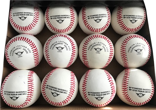 M Powered Flat Seam Leather Cosmetic Blem Baseballs (5 Dozen ...