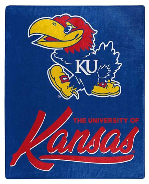 Northwest NCAA Kansas Jayhawks "Signature" Raschel Throw - Fan Gear