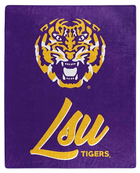 Northwest NCAA LSU Tigers "Signature" Raschel Throw - Fan Gear