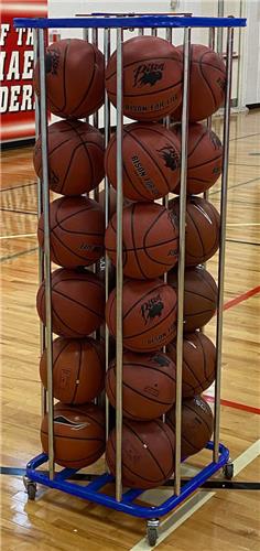 Bison SpaceSaver Lockable Vertical Basketball Carts - Basketball ...