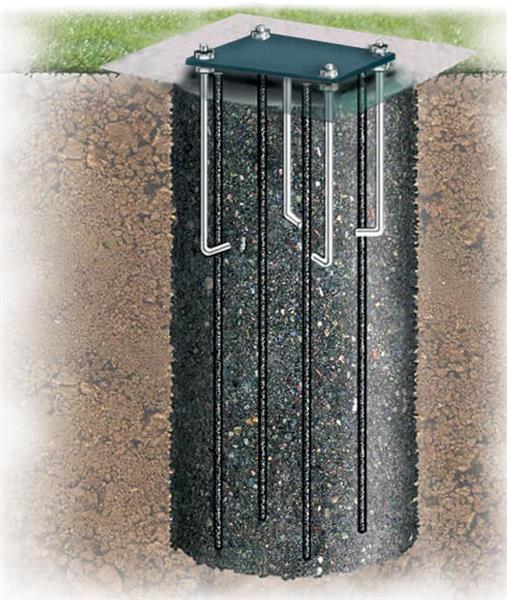 Bison Ground Anchor Kit for Pedestal Base Basketball Systems EACH ...