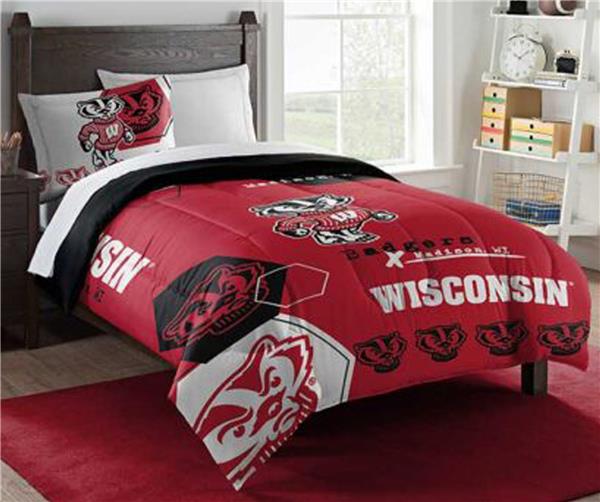 Northwest NCAA Wisconsin Badgers "Hexagon" Twin Comforter/Sham Set ...