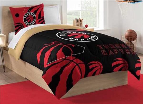 Northwest NBA Toronto Raptors "Hexagon" Twin Comforter/Sham Set - Fan Gear