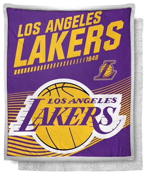 Northwest NBA Los Angeles Lakers New School Mink Sherpa Throw - Fan Gear