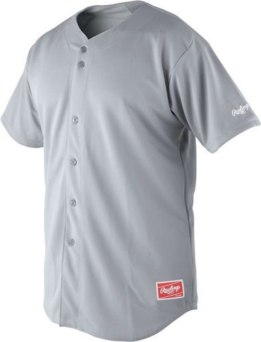 Rawlings Adult (44' Chest- Graphite) Full-Button Short Sleeve Baseball ...