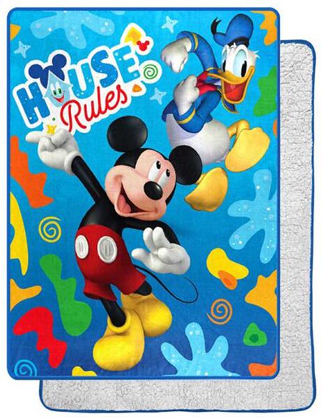 Northwest Mickey Mouse, Buddies Rule Oversized Silk Touch Sherpa Throw ...