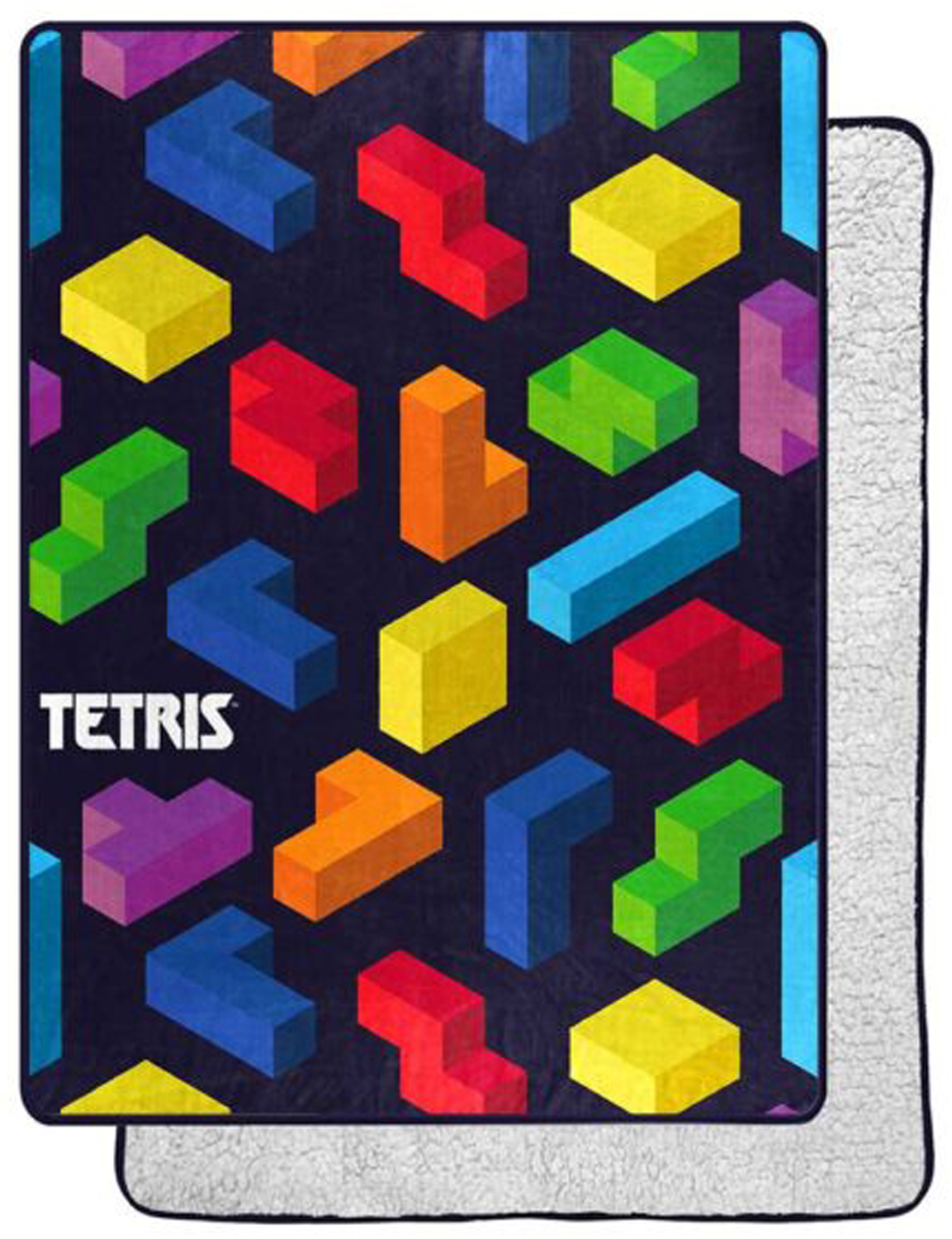 E204878 Northwest Tetris, True Colors Oversized Silk Touch Sherpa Throw