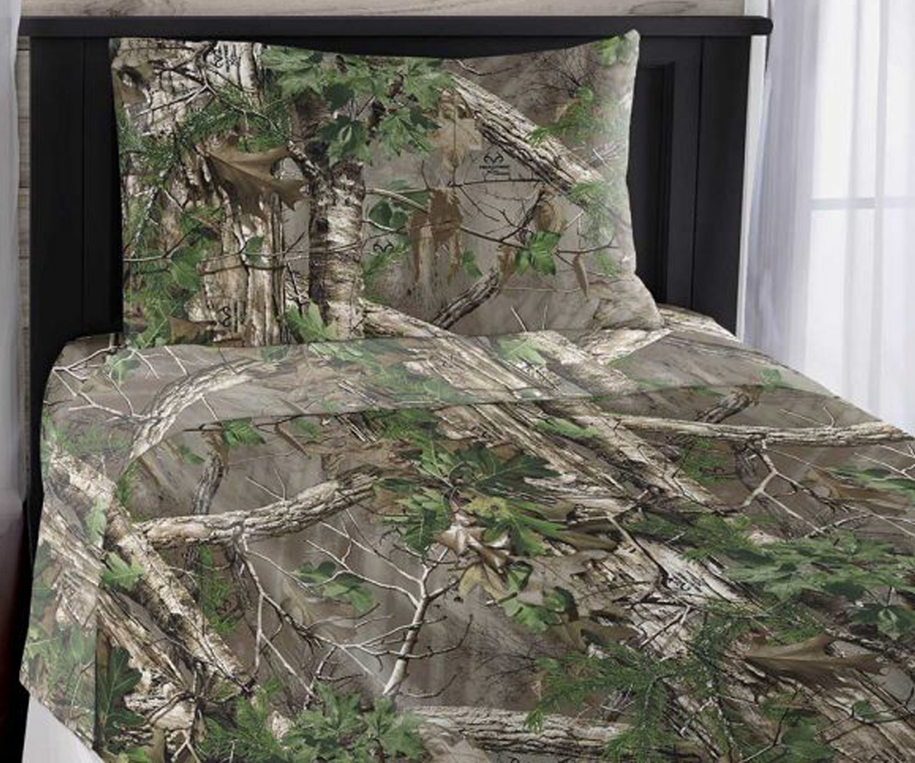 E204944 Northwest Realtree, "Xtra Green Camo" 3-Piece Twin Sheet Set