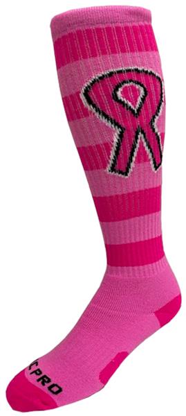 Over-The-Calf Breast Cancer Awareness Pink Hoop Pink Ribbon Knee High ...