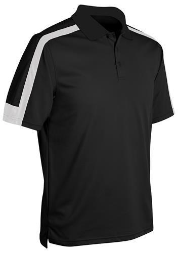 Coach's Performance Polo Shirt 100% Polyester, Adult (AM - BLACK)