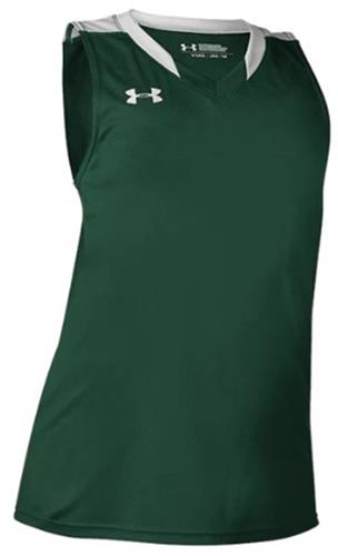 Under Armour Womens Sleeveless Basketball Jersey (W2XL,WL - White/Red ...