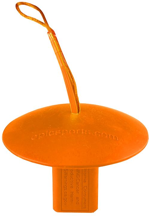 E205253 Molded Rubber Optic ORANGE Baseball Base Plug with Tassel (EA)