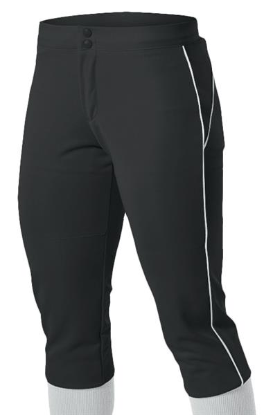 Fastpitch Piped Pants w/Belt Loops, Womens (WL - Grey/Black) - Baseball ...