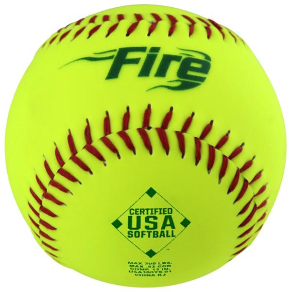 Baden Fire Power Core Synthetic USA Slowpitch Softballs (DZ) Flat Seam ...