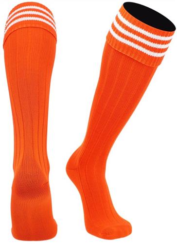 E205472 TCK European 3-Striped Soccer Socks Fold Down Top Closeout