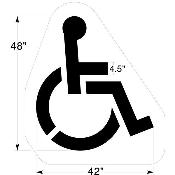 Newstripe HANDICAP Symbol Stencils Sizes Small to Large - Playground ...