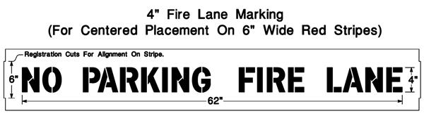 Newstripe Walmart 4" NO PARKING FIRE LANE Stencils - Playground ...