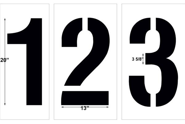Newstripe Reusable Number Kit Stencils 4"T to 36"T - Playground ...