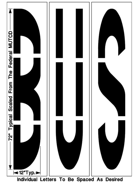 Newstripe Federal BUS Stencil - Playground Equipment and Gear