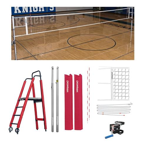 Porter Powr Line Competition Plus Volleyball Package 3" Diameter ...