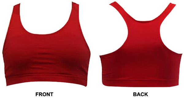 Gem Gear Red Racer Back Sports Bra - Soccer Equipment and Gear