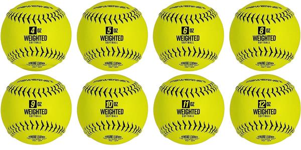 Powernet Weighted Softballs 8 Different Weights Included 4 to 12 oz ...
