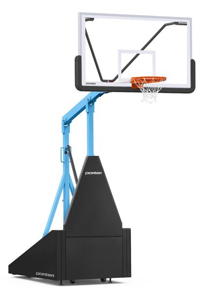 Porter 735 Competition Portable Basketball Backstop Light Blue Frame 5 ...
