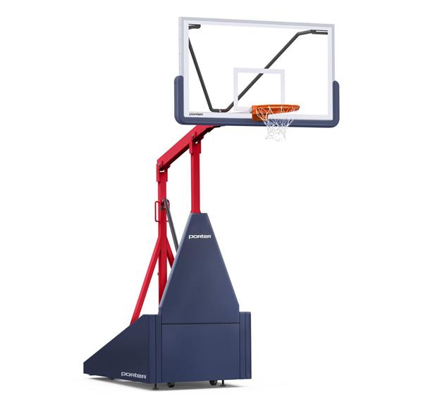 Porter 735 Competition Portable Basketball Backstop Red Frame 5 ...