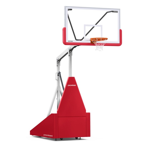 Porter 735 Competition Portable Basketball Backstop Silver Frame 5 ...