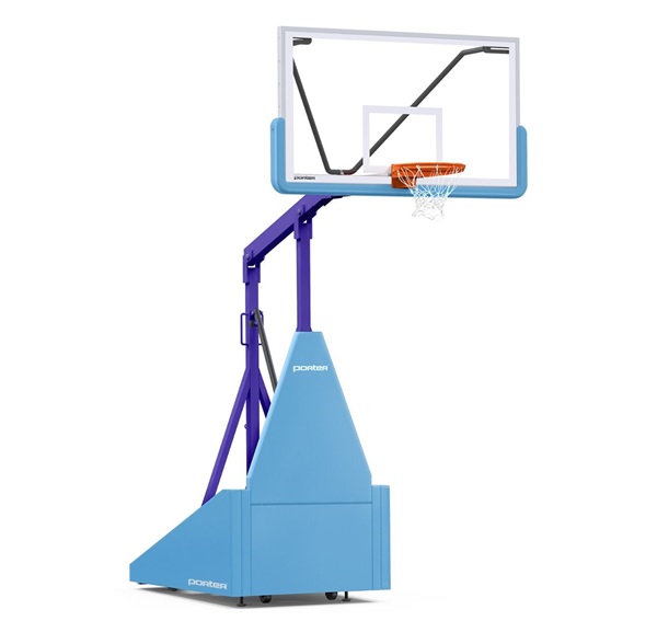 Porter 735 Competition Portable Basketball Backstop Purple Frame 5 ...