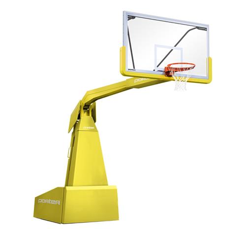 Porter 1835 Competition Motorized Portable Basketball Backstop Yellow ...