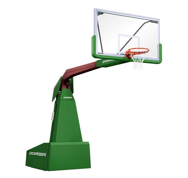 Porter 1835 Competition Motorized Portable Basketball Backstop Maroon ...