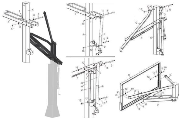 Porter Big Shot Pro Upright Basketball Extension Arm Assembly 95751 ...