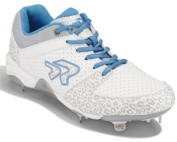 Ringor Womens Flite Snow Leopard Metal Softball Cleat Spike - Baseball ...