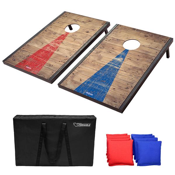 GoSports Classic Cornhole Set Rustic Wood Decal CH-01-MDF-STEEL ...